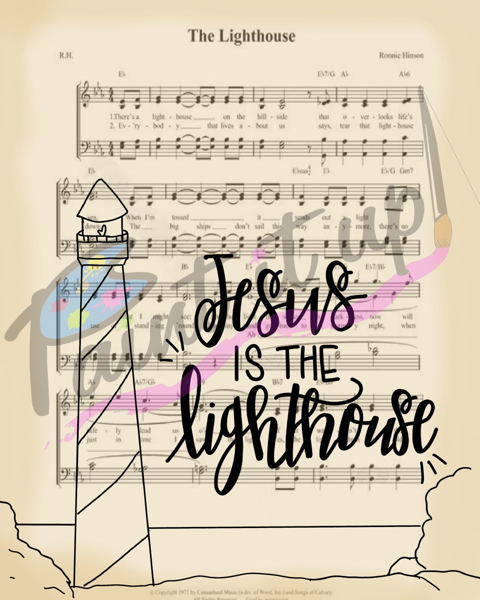 Paint your own Lighthouse Hymnal Page – Paint it up!