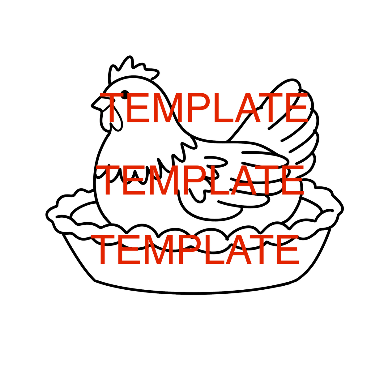 Hen on Nest Template – Paint it up!