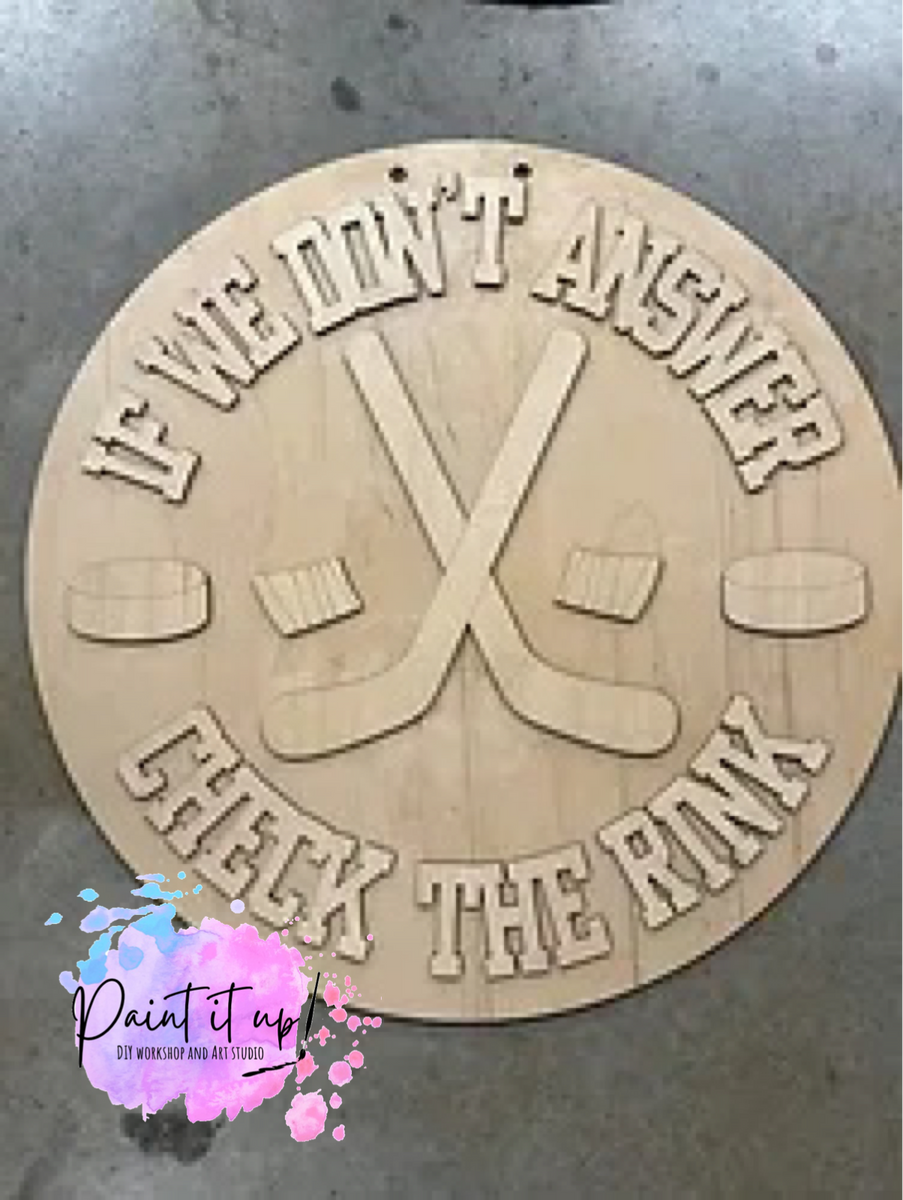 Check the Rink Hockey Door Hanger – Paint it up!