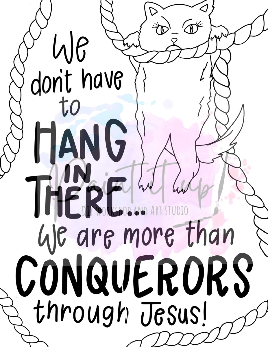 More than Conquerors Coloring Page – Paint it up!
