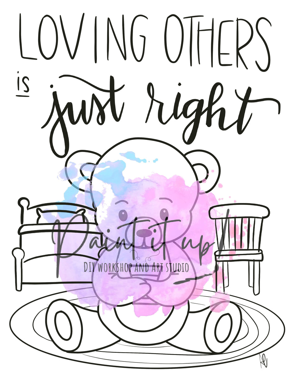 Loving Others Coloring Page – Paint it up!
